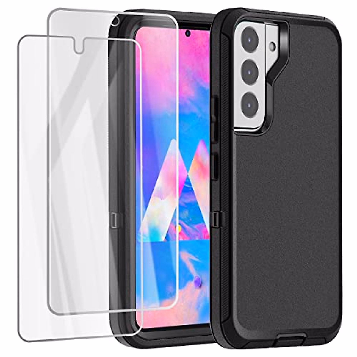 AICase for Galaxy S22 Plus Case with Screen Protector, Heavy Duty Drop Protection Full Body Rugged Shockproof/Dust Proof Military Protective Tough Durable Phone Cover for Samsung Galaxy S22 Plus 6.6“