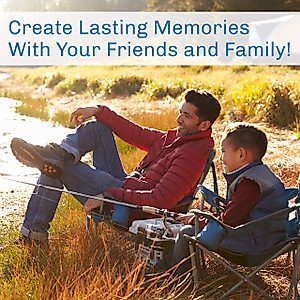 Fishing Rod and Reel Combo - 6.6-Feet Fiberglass Pole and Spinning Reel with 10lb Line for Pond, Lake, and Shoreline Fishing by Wakeman (Blue)