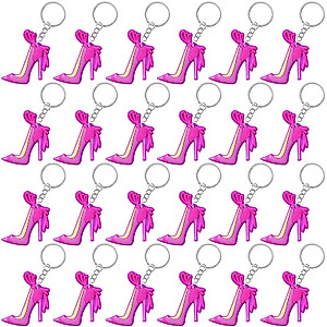 CiciBear 24 Pack Pink High Heel Party Decorations for Baby Shower, Kids Birthday, Girls Makeup Party, Bachelor, Engagement,Wedding,Bridal Shower, Gender Reveal