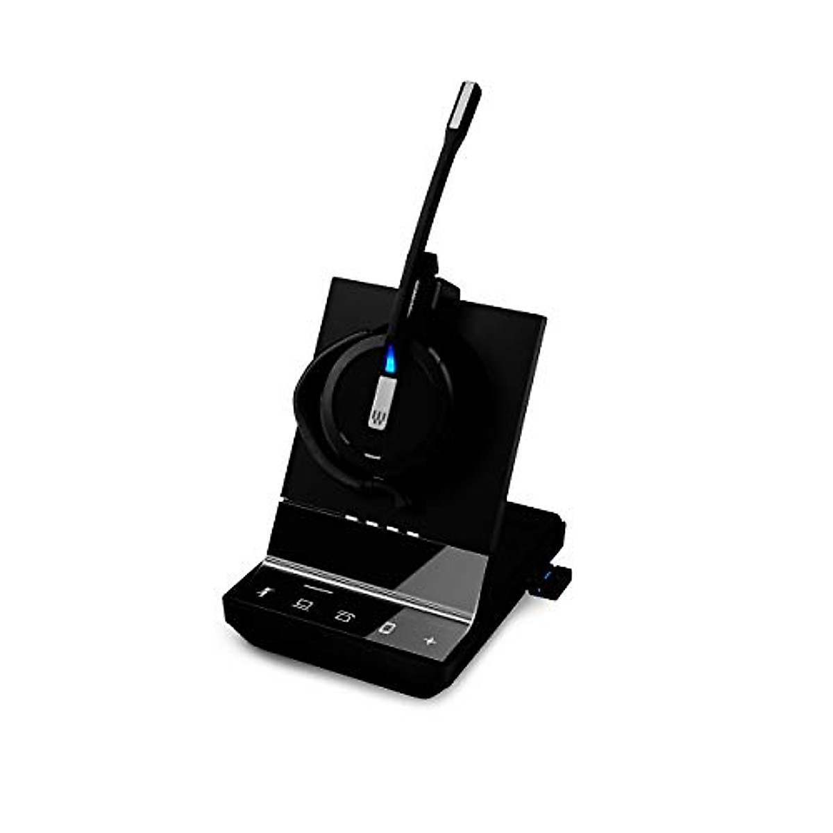 Sennheiser SDW 5016 (507016) Single-Sided Wireless DECT Headset for Desk Phone Softphone/PC& Mobile Phone Connection Dual Microphone Ultra Noise-Canceling, Black, 3 inches