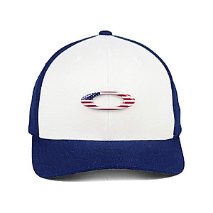 Oakley Tin Can USA Stretch-Fitted Cap Blue/White