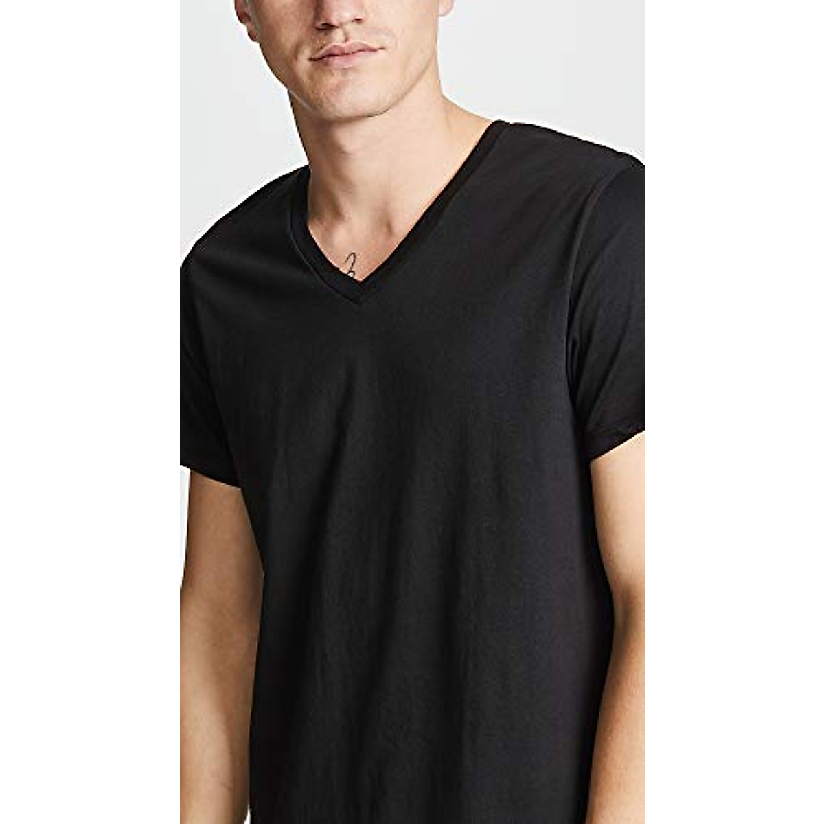 Calvin Klein Men's Cotton Classics Multipack V Neck T-Shirts, Black, X-Large