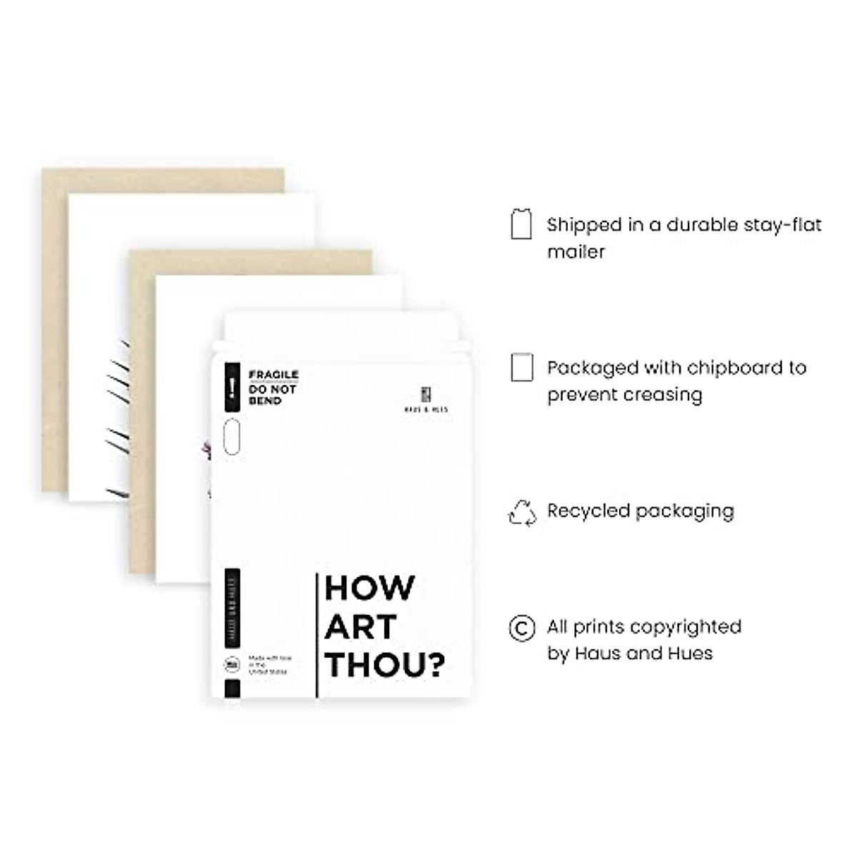 HAUS AND HUES Floral Prints and Plant Posters Set of 6 Botanical Prints Wall Art & Floral Wall Art, Wildflower Wall Art Plant Wall Art Minimalistic Wall Art Plant Set (8"x10", UNFRAMED)