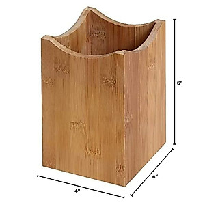 YBM HOME Bamboo Utensil Holder for Kitchen Cooking Tools, Cutlery, and Silverware 331