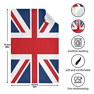 ALAZA British Flag London England Kitchen Towels Dish Bar Tea Towel Dishcloths 1 Pack Super Absorbent Soft 18 x 28 inches
