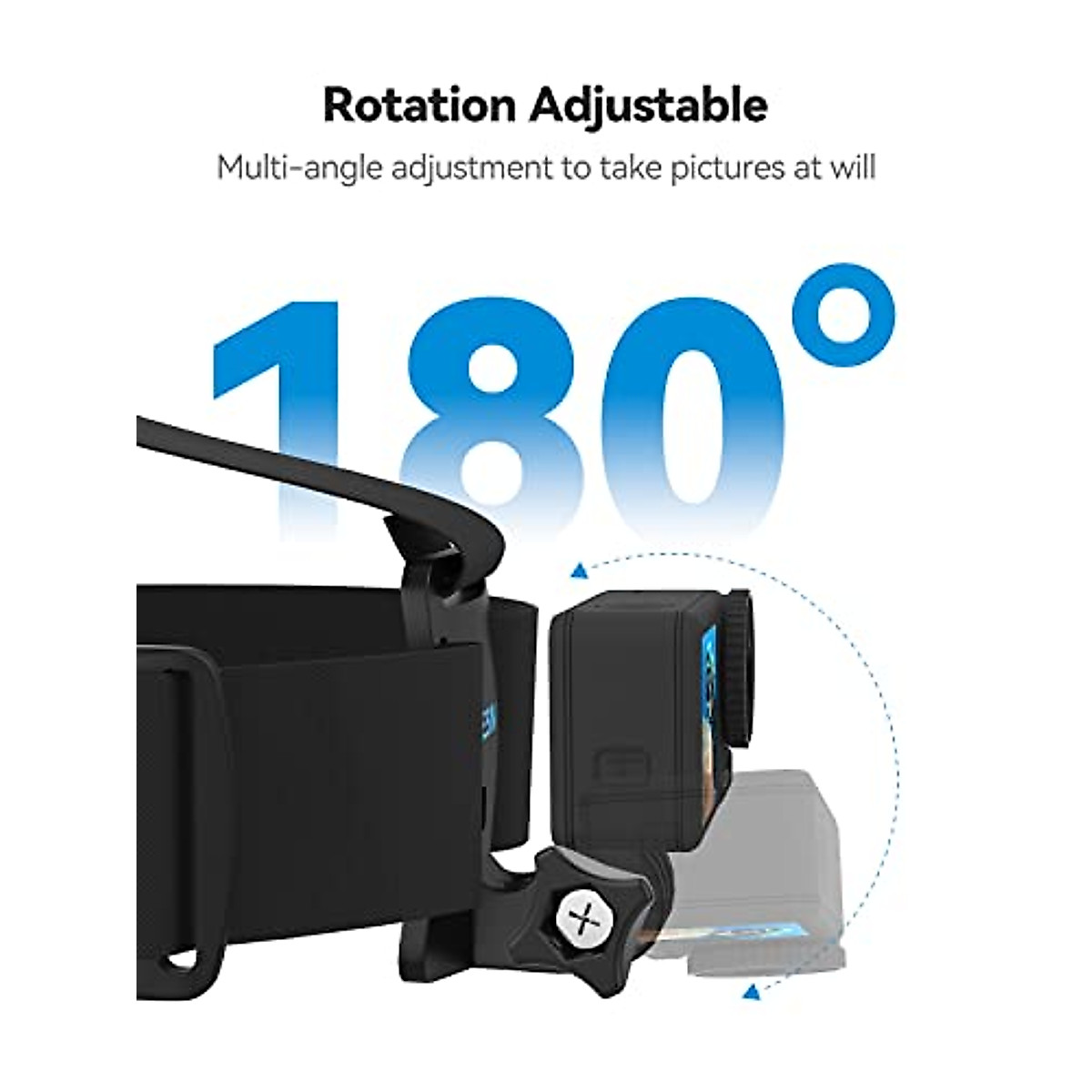 TELESIN Head Mount Strap Chest Mount Harness Video Camera Mount Accessories Kit Compatible with GoPro Hero 11,10,9,8,7,6,5,4, Session 3+, 3, 2, 1, Hero (2018),Fusion,DJI Osmo Action Cameras