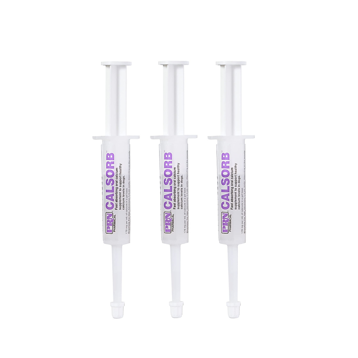 PRN Pharmacal Calsorb - Calcium Nutritional Supplement to Help Maintain Healthy Calcium Levels in Dogs - Gel-Based Dog Nutritional Supplement in an Easy-to-Use Syringe - 12 mL Syringe (3 Packs)