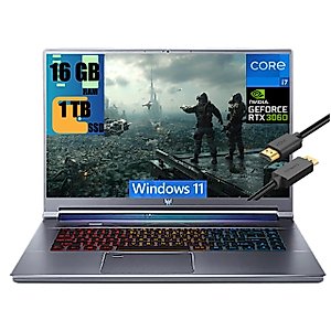 acer Predator Triton 500 SE Gaming Laptop, 16" Quad HD 165Hz Display, Intel i7-11800H 8-Core, GeForce RTX 3060 6GB GDDR6, 16GB DDR4 1TB PCIe SSD, RGB Backlit, Windows 11 + HDMI Cable