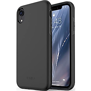 TEAM LUXURY Designed for iPhone XR Case, [Ultra Impact Resist] Shockproof Rugged [Anti-Scratch] Black Protective Case for iPhone XR Phone Case Cover 6.1", (Black)
