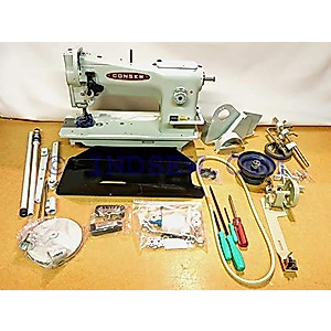 Consew 206RB-5 Walking Foot Industrial Sewing Machine with Table and Servo Motor