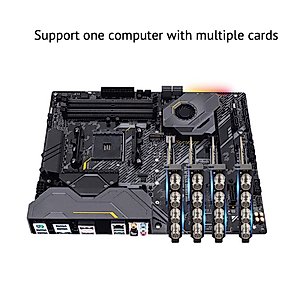 ELECABLE Quad SDI PCIe Video Capture Card, 4-Channel SDI Video Recorder Capture for Multi-Channel Live Streaming