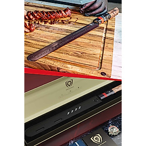 Dalstrong Slicing Knife - 12 inch Slicer - Firestorm Alpha Series - Premium 10Cr15CoMoV High-Carbon Steel Carving Knife - Traditional Japanese Wa Stabilized Wood & Resin Handle Kitchen Knife - Sheath