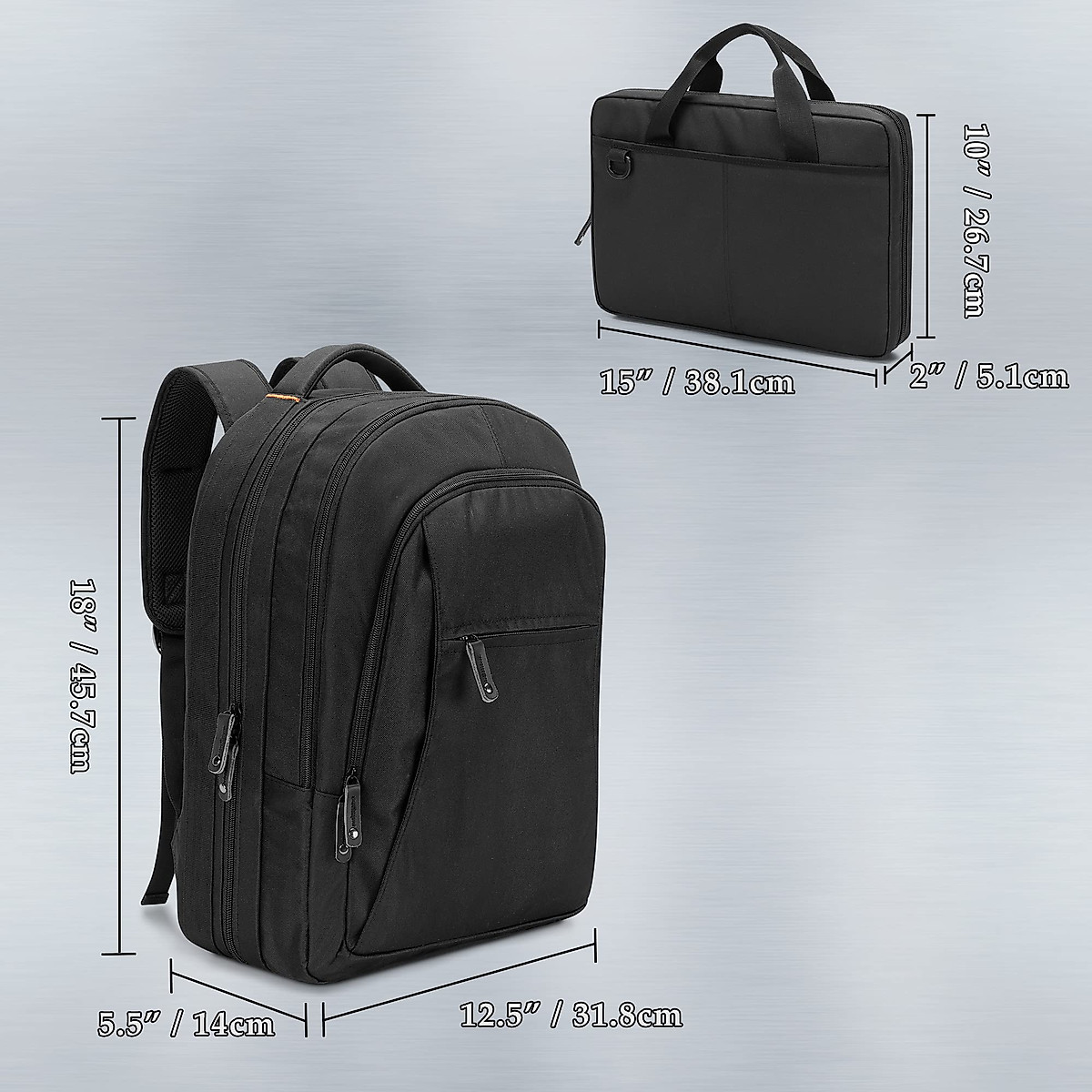 SAMDEW Three-layer Chef Backpack with Knife Bag, Professional Chef Knife Set Bag Backpack with 12 + 23 Slots & Multiple Pockets, Knife Storage Pack Carry Case for Kitchen Utensils (Knife Not Included)