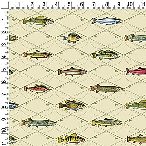 GRAPHICS & MORE Fish and Crossed Fishing Rods Gift Wrap Wrapping Paper Rolls