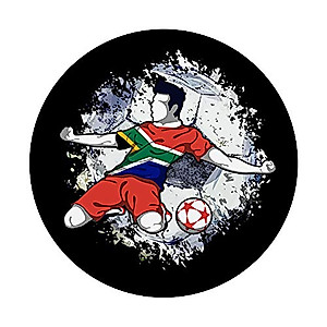South Africa Soccer South African National Flag Football Art PopSockets PopGrip: Swappable Grip for Phones & Tablets