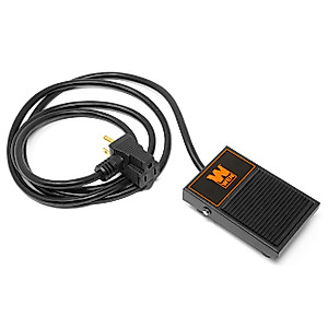 WEN 3922 16-inch Variable Speed Scroll Saw with Easy-Access Blade Changes & WA0392 120V 15-Amp Momentary Power Foot Pedal Switch for Woodworking