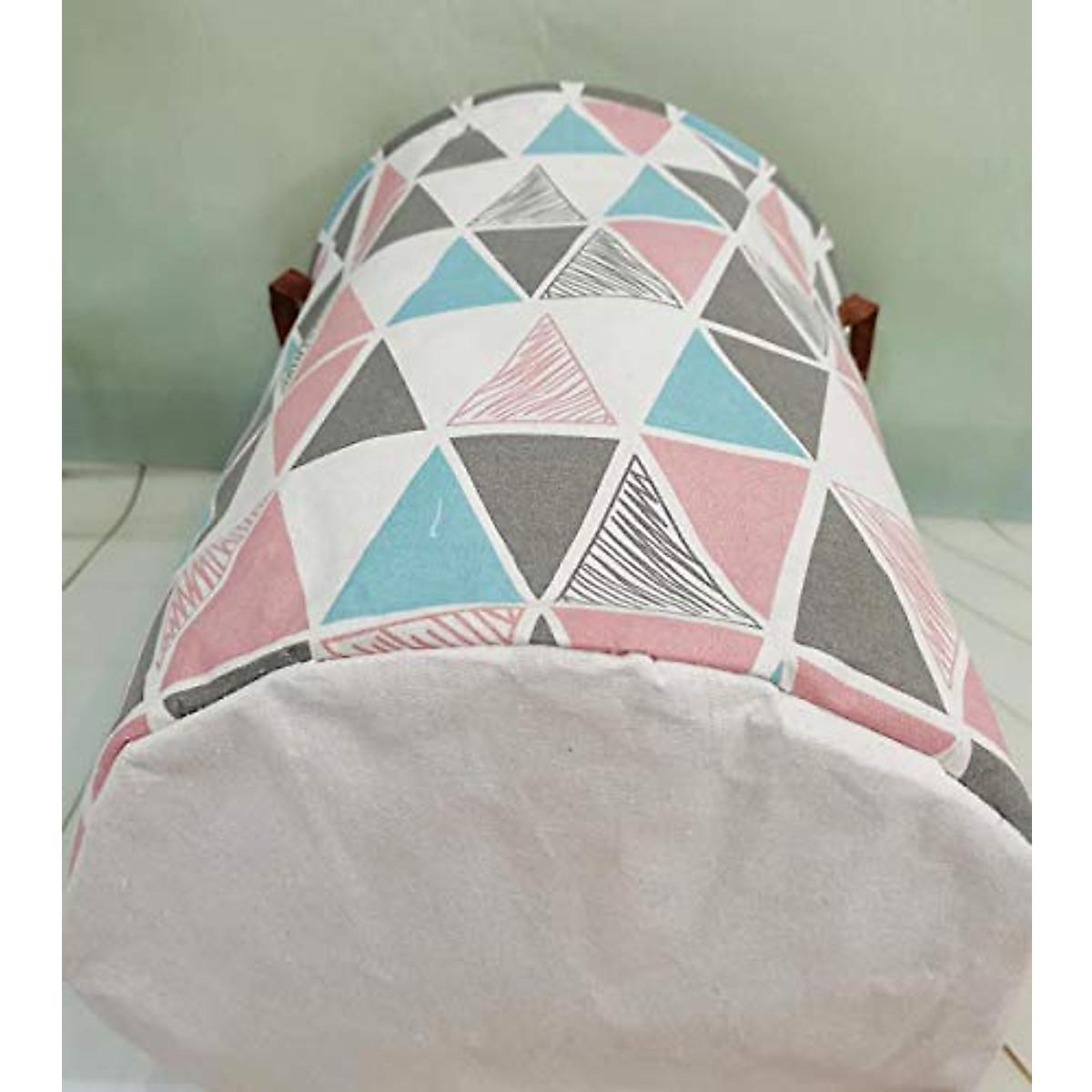 Hehoilam Storage Baskets Waterproof Foldable Organizer Large Storage Bins for Dirty Clothes Home and Office Toy Organizer Laundry Hamper(Pink triangle)