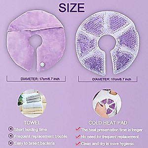 QETRABONE Breast Therapy Pads, Hot Cold Breastfeeding Gel Pads, Breastfeeding Essentials and Postpartum Recovery, Nursing Pain Relief for Mastitis, Engorgement, Reusable, Freezable, Microwavable