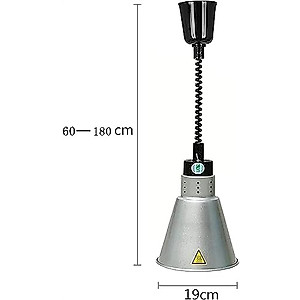 LINKANRUO Food Warmer Lamp Food Heat Lamp with Bulb 250W Commercial Food Service Heat Lamps Catering190mm Food Heating Lamp Restaurant Hanging Chandelier Lamps