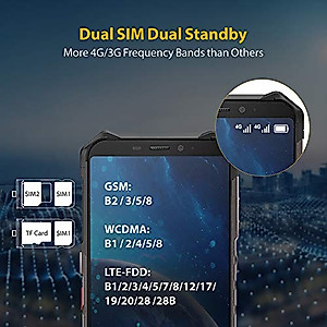 Rugged Smartphone Ulefone Armor X5 (2021), Waterproof IP68 Dual SIM Unlocked Phones, Global 4G LTE, 8-Octa-core Android 11, 3GB+32GB, 5000mAh Battery, Face Recognition, Bluetooth, NFC, Compass -Black