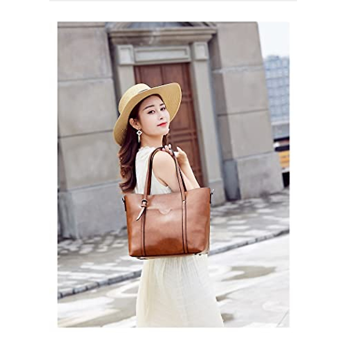 ZOSIVEB Hobo Purses Handbags for Woman Crossbody Large Handbag for Ladies Shoulder Vegan Fashion Leather Tote Bag (Blue)