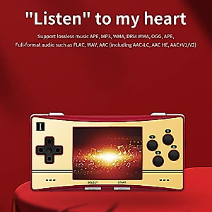 2021 Upgraded Opening Linux Tony System Handheld Game Console , Retro Game Console with 64G TF Card Built in 2500 Classic Games, Portable Video Game Console of 3 Inch IPS Screen (Red)