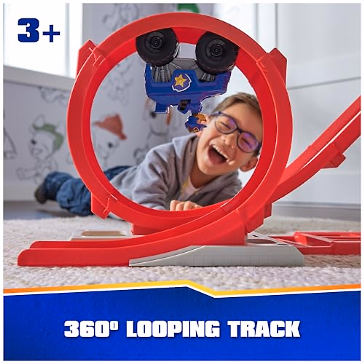 PAW Patrol: Rescue Wheels Super Loop Tower HQ, with Light, Sound, Vehicle Launcher, Chase Action Figure & Toy Truck, Kids Toys for Boys & Girls Age 3+