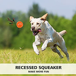 petizer 3-Pack 2.5 Inch Squeaky Dog Toy Balls, Floating Dog Pool Balls, Dog Spiky Balls, Interactive Fetch Toys for Puppy, Dog Chew Toys for Boredom, for Small Medium and Large Dogs