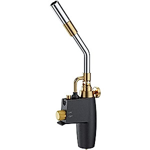 High Intensity Propane Torch Head, Adjustable Flame Welding Torch with Self Ignition, for MAPP/MAP Pro/Propane Gas, Portable Hand Trigger Start Torch for Gas Welding/Searing Steak