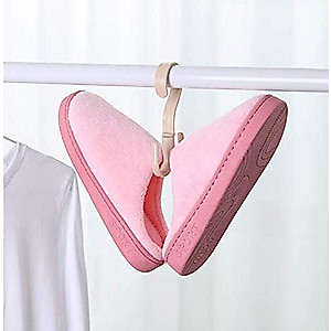 WOIWO 4 PCS Creative Rotary Gook Four-Claw Multi-Function Hook Nail Free Plastic Tie Hook for Storage and Hanging