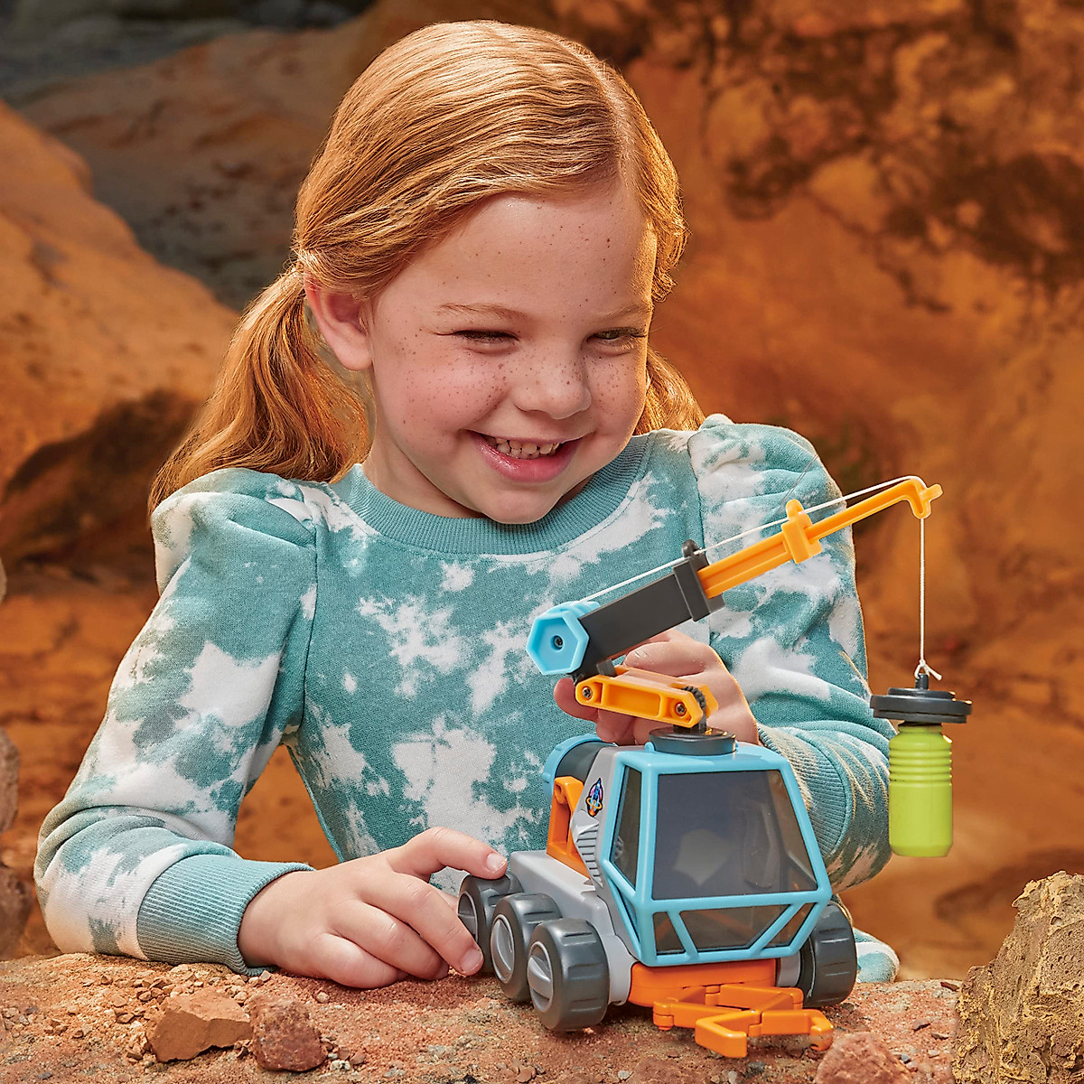 Little Tikes Big Adventures Moon Microscope Space Rover STEM Toy Vehicle with Microscope, Magnetic Crane, Extending Grabber for Girls, Boys, Kids Ages 3+