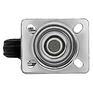 Online Best Service 8 Pack 3" Swivel Caster Wheels Rubber Base with Top Plate & Bearing Heavy Duty (8 Pack - no Brake)