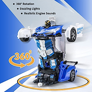 ID Gerilla Remote Control Car, One Button Deformation & LED Light & 360 Degree Rotating Drifting