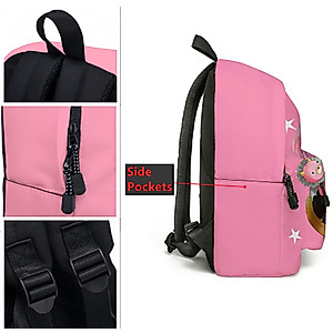 XIXISA 16" Backpack Anime Daypack Laptop Backpacks (Pink)