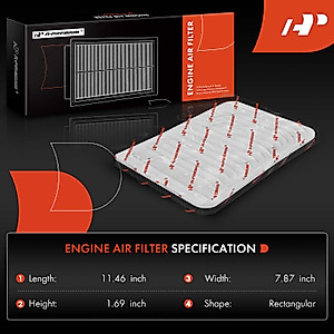 A-Premium Engine Air Filter Compatible with Toyota Vehicles - Camry 2007-2009 2.4L, Camry 2010-2017 2.5L, Venza 2009-2016 2.7L - Gas L4 Engine - Replace# 17801-0H050