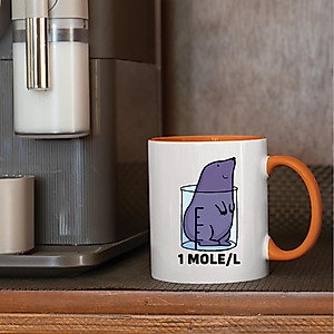 Chemistry Chemist Student Science Teacher 1 mole 11oz 15oz Inner Color Accent Mug