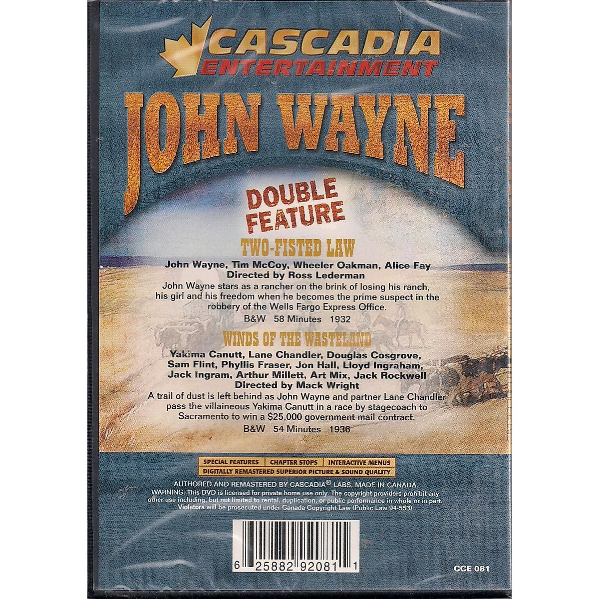 John Wayne // Two-Fisted Law/Winds of the Wasteland