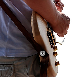 Guitar Strap Locks, Anwenk Premium Guitar Straplocks Quick Release Security Strap Locks Strap Retainer System,Silver (Pack of 2/ 1Pair)