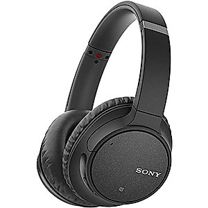 Sony Noise Cancelling Headphones WHCH700N: Wireless Bluetooth Over the Ear Headset with Mic for phone-call and Alexa voice control - Black