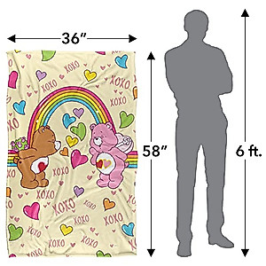 Care Bears Blanket, 36"x58" XOXO Care Bears Silky Touch Super Soft Throw Blanket
