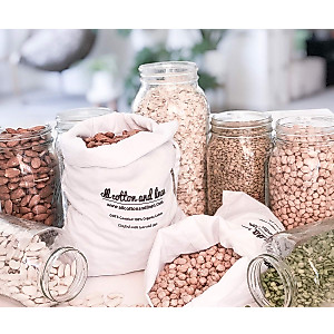 Muslin Produce Bags - Organic Cotton Produce Bags - Cloth Grain Bags - Cloth Vegetable Bags - Cloth Bread Bags - Vegetable Bag Cloth - Produce Bag, Cotton Vegetable Bag Set of 7 (XXL, XL, L, M, S, XS)