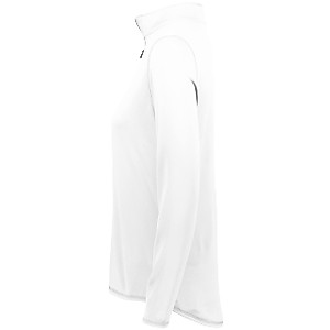 Augusta Sportswear Ladies Attain Wicking 1/4 Zip Pullover - Women's Running Long Sleeve Jacket with Sun Protection, White, Medium