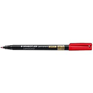 Staedtler Lumocolor Permanent Special Red Marker Fine 0.6mm box of 10