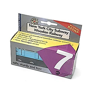 Munipals Wooden MP01-11BB NYC MTA Subway 7 Train Car World's Fair Express Bluebird R33WF