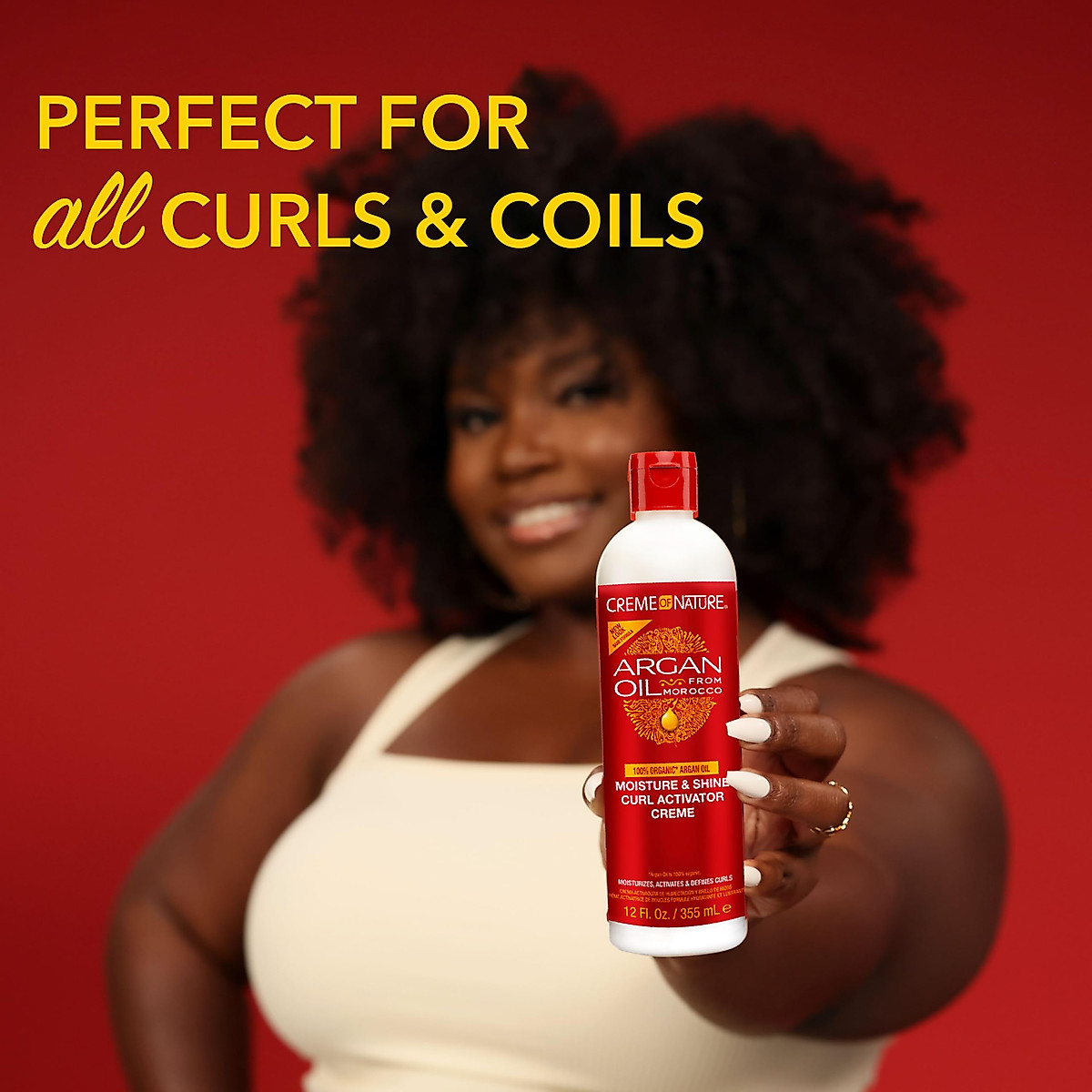 Creme of Nature, Argan Oil Moisture & Shine Curl Activator Crème, Argan Oil of Morocco, 12 Fl Oz