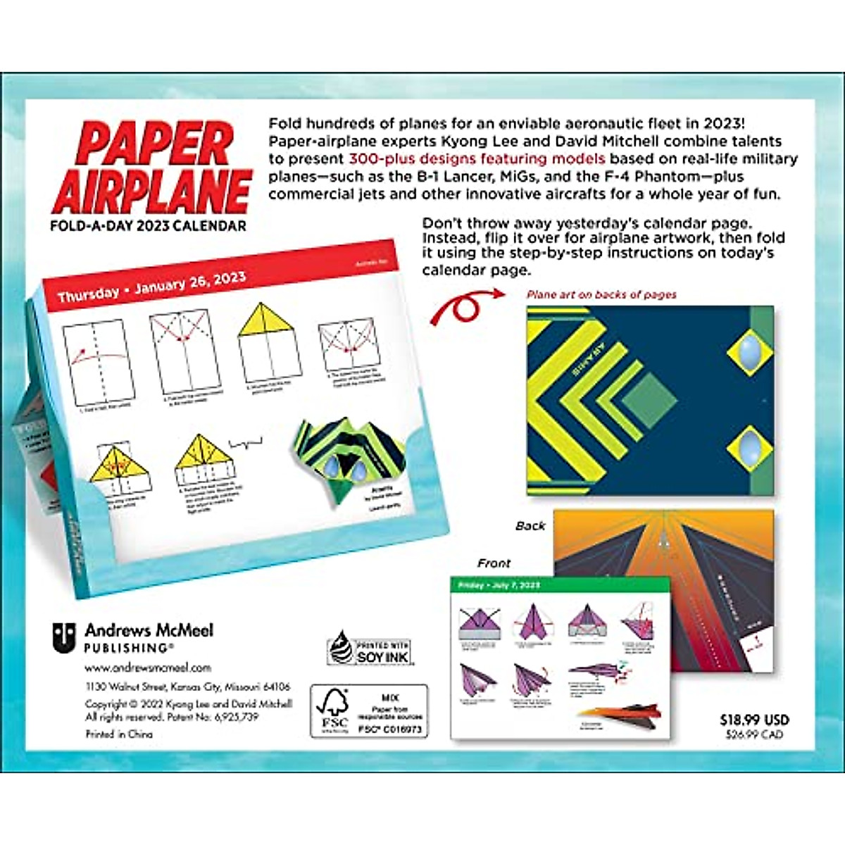 Paper Airplane 2023 Fold-A-Day Calendar