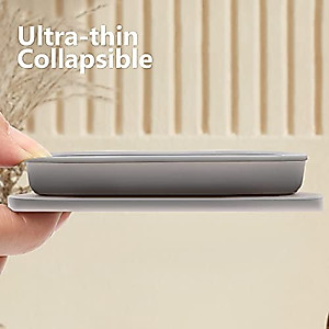 MQQFU Paperless Collapsible Pour Over Coffee Dripper, Portable Reusable Pour Over Coffee Maker with Stainless Steel Mesh Screen, Perfect for Single Cup Brewing, Travel, Camping, Home, Office (Grey)