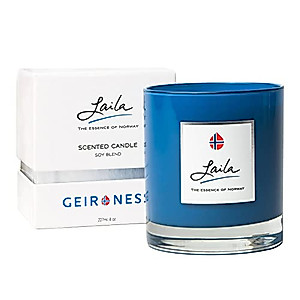 Laila Perfume Candle - Soy Wax Scented Candles For Home, Bathroom and Spa Room - Cotton Wick- Long Lasting Burn and Scent - Aromatherapy Candle with Relaxing Clean Fragrance