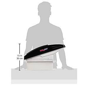 MAXXAIR Maxxfan Deluxe Vent, Fan and Vent Cover All in One - Powerful 4-Speed Reversible Fan with Thermostat, Built-in Rain Cover, Exhuast Air Only, Fits 14"x14" Roof Openings, Smoke (00-06401K)