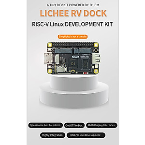 Sipeed RV Dock Pro Allwinner D1 Development Board RISC-V Linux Single Board Computer Starter Kit with 16bits 1GB DDR3 RAM Onboard WiFi Bluetooth Module Support Tina Linux Debian YoC (RTOS)